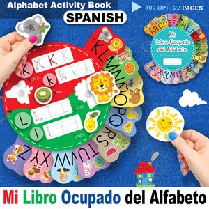 Spanish Alphabet Busy Book,abc Quiet Book,toddler Learning Binder ...