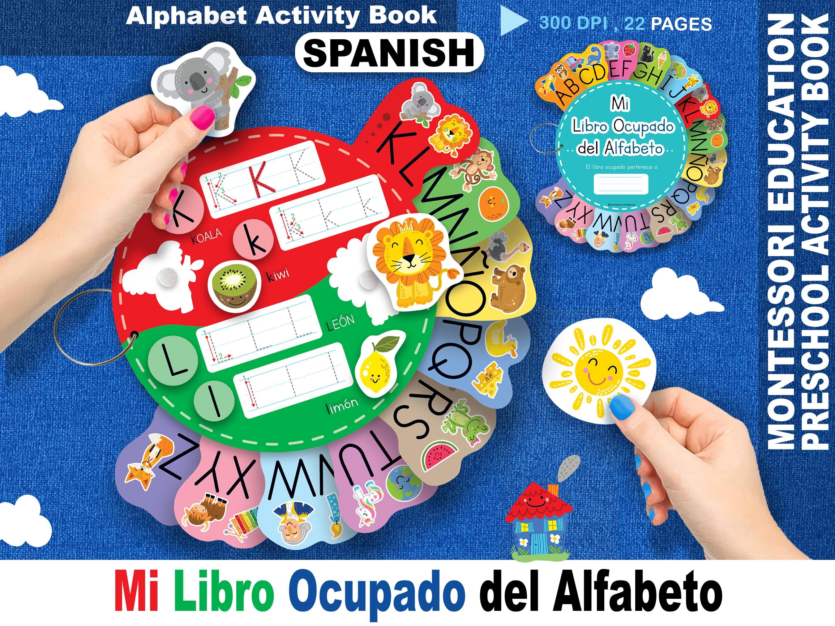 Spanish Alphabet Busy Book,abc Quiet Book,toddler Learning Binder ...