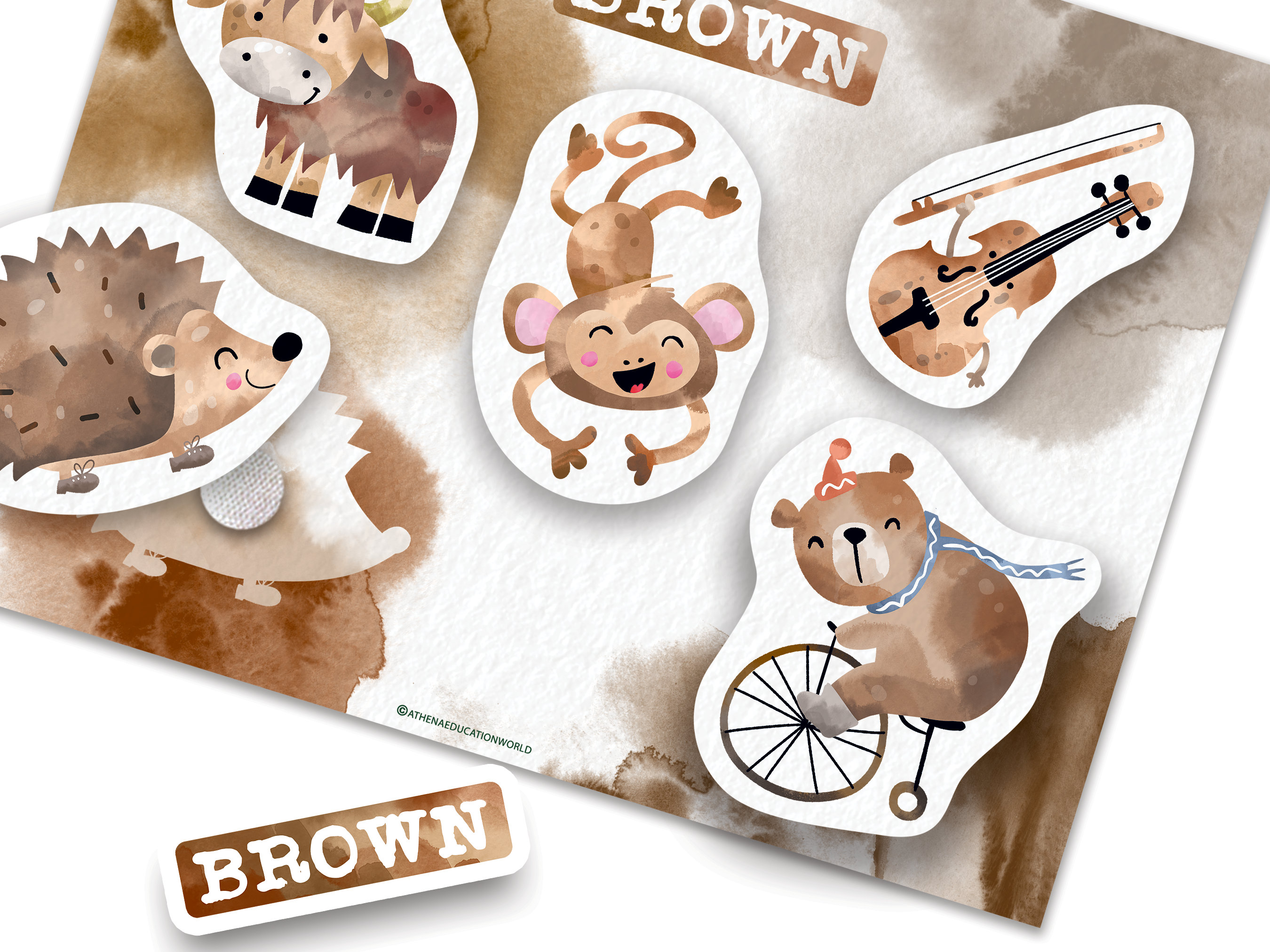 Watercolor Color Matching Worksheets, Sorting Colors,color Sorting ...