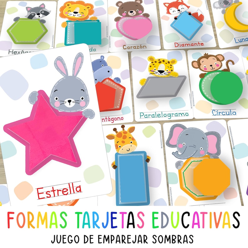 Spanish Shapes Flashcards Game for Toddlers and Preschoolers ...