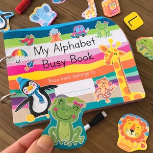 Alphabet Busy Book, ABC Quiet Book, Toddler Learning Binder, Preschool ...