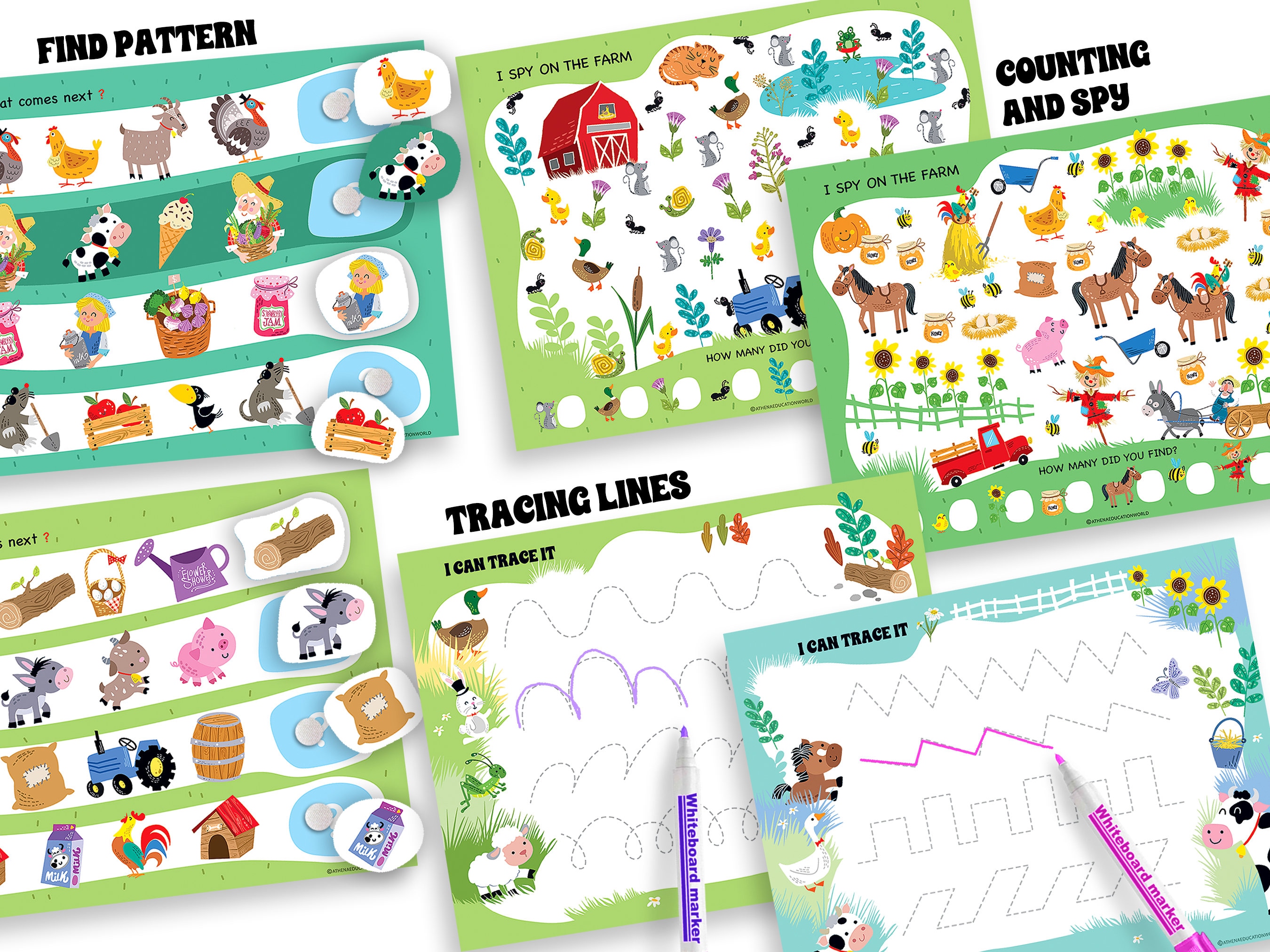 Farm Busy Book Printable Kids Farm Educational Activity Book - Etsy