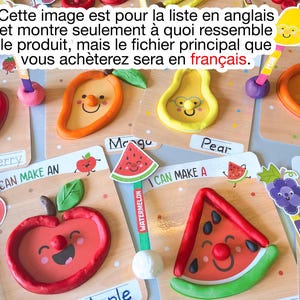 French Playdough Mats Fruits Printable,fun Activity for Kids,learn ...