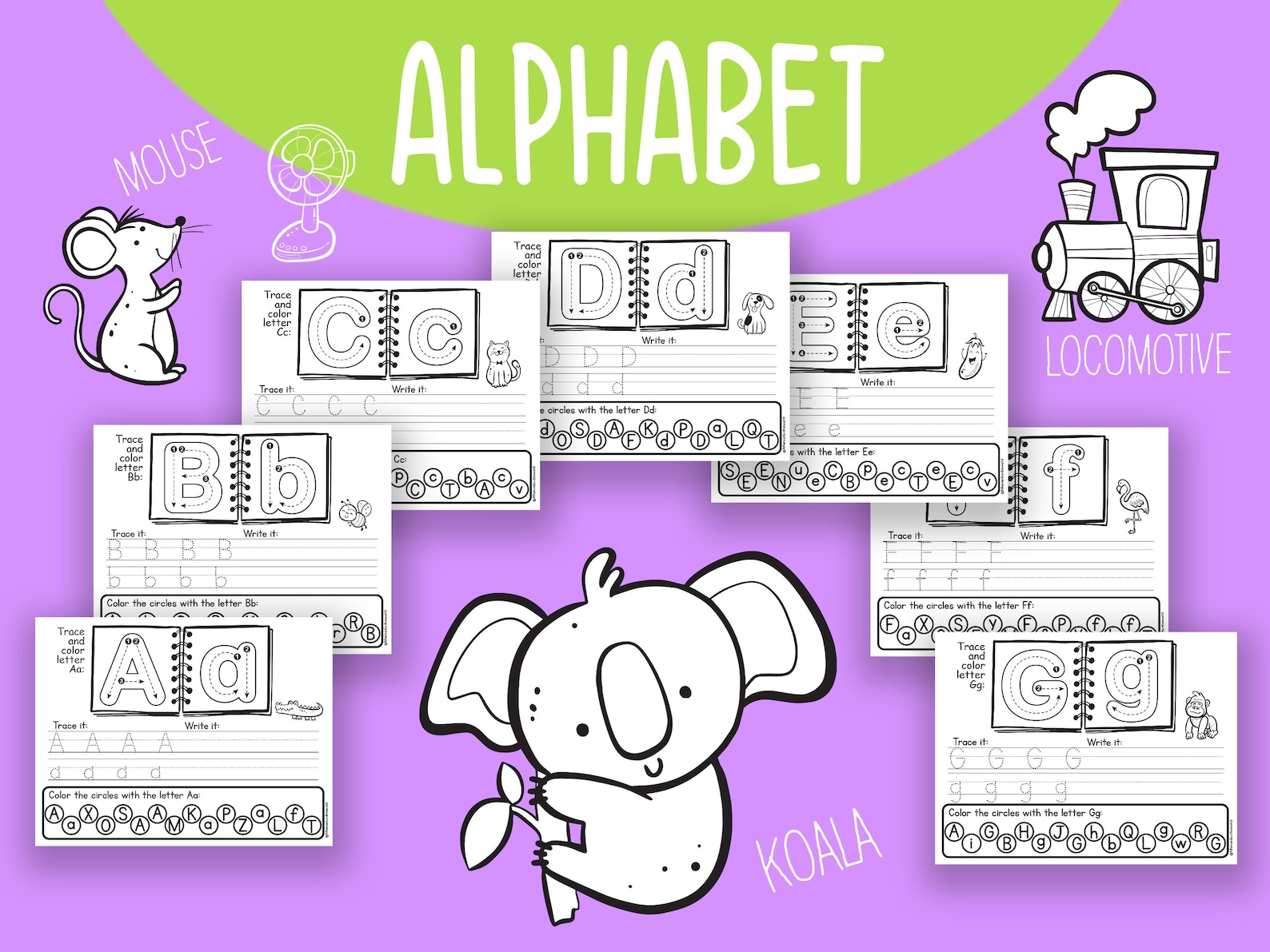 Preschool Pre-k + Kindergarten Alphabet Bundle, +300 Pages Printable ...