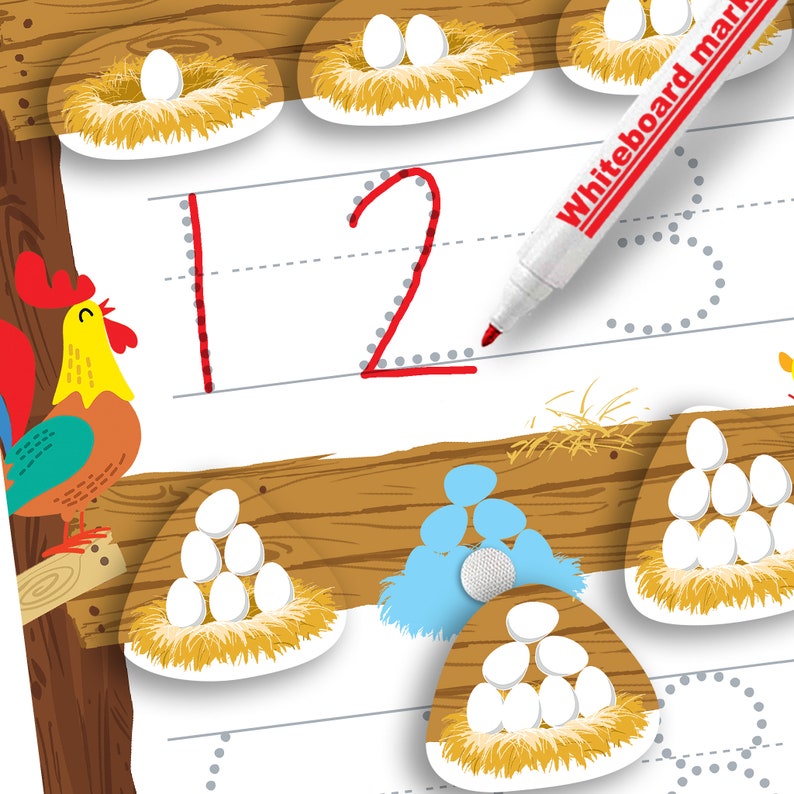 Montessori Counting Worksheet, Number Tracing Activity, Homeschool Math ...