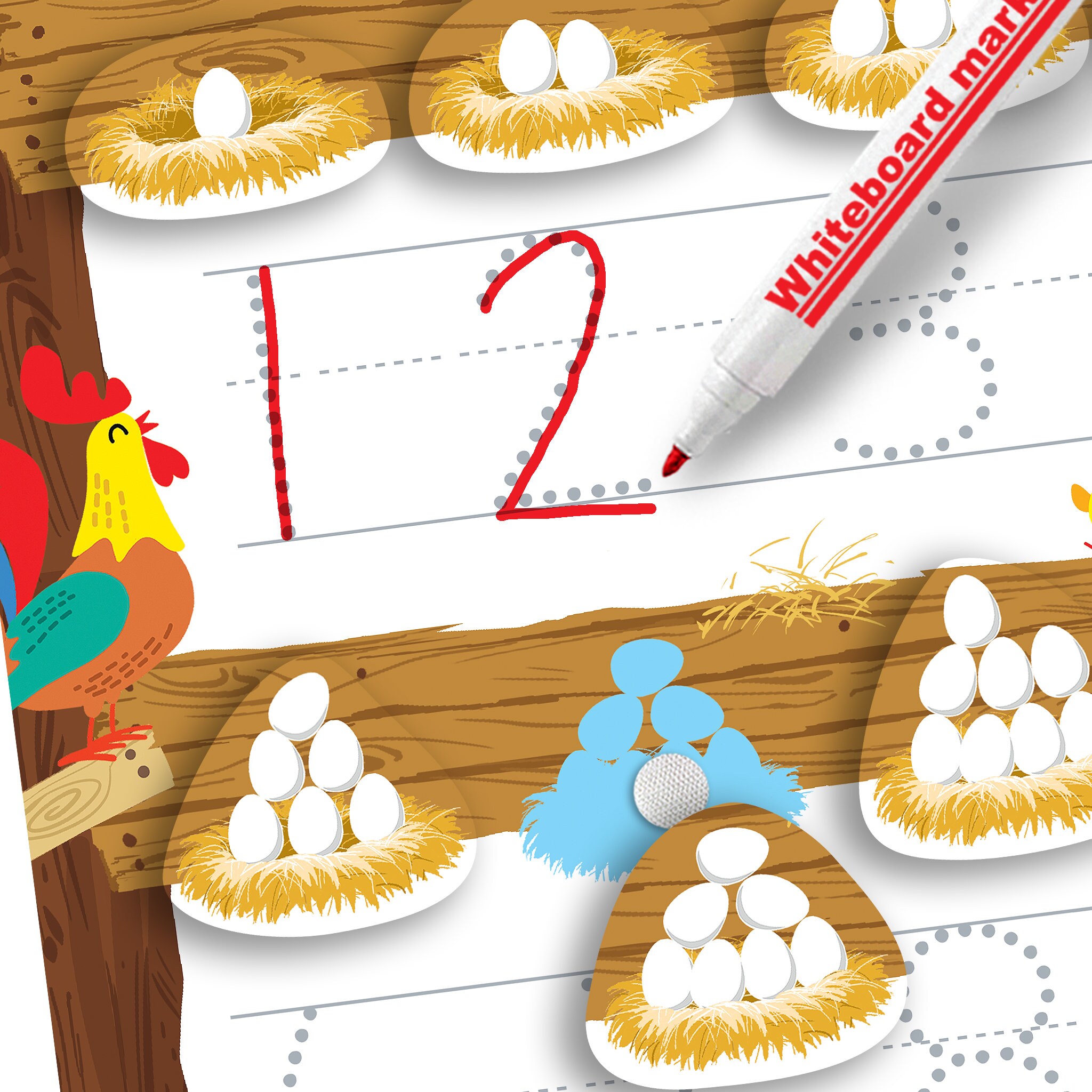 Montessori Counting Worksheet, Number Tracing Activity, Homeschool Math ...