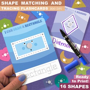 Cute Shape and Color Matching Activity, Shapes Printable Flashcards ...