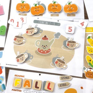 Fall Busy Book Printable, Autumn Learning Binder for Toddlers ...