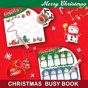 Christmas Busy Book for Toddler Printable Homeschool Preschool Learning ...
