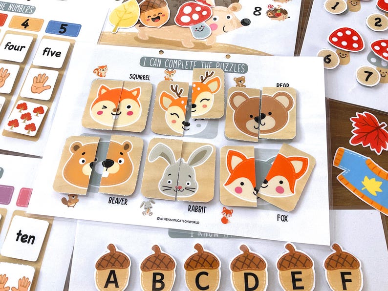 Fall Busy Book Printable, Autumn Learning Binder for Toddlers ...