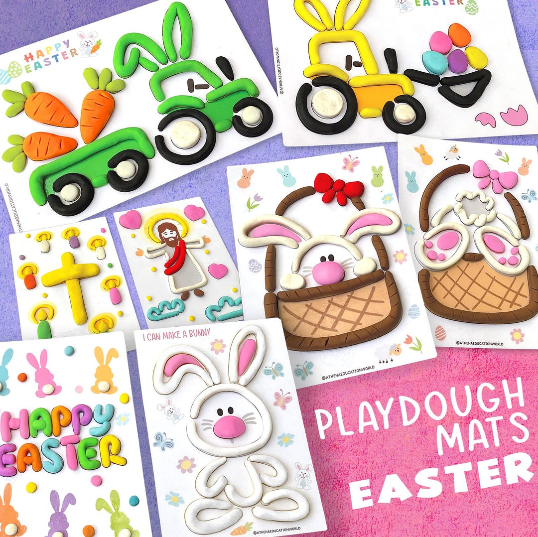 Easter Playdough Mats,printable Easter Play Doh Activities for Kids ...