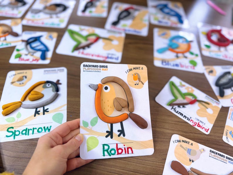 Backyard Birds Playdough Mats Printable,montessori Toddler & Preschool ...