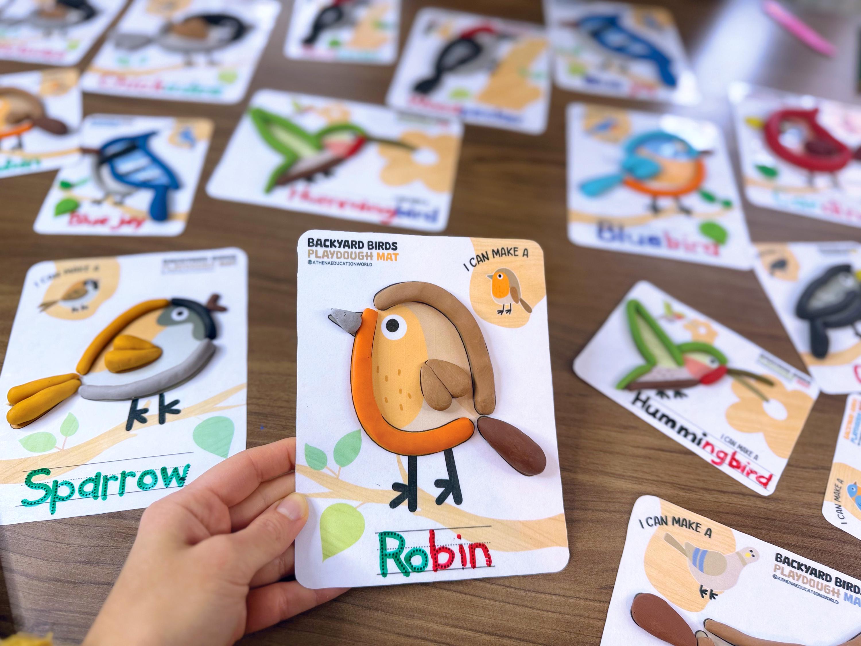 Backyard Birds Playdough Mats Printable,montessori Toddler & Preschool ...