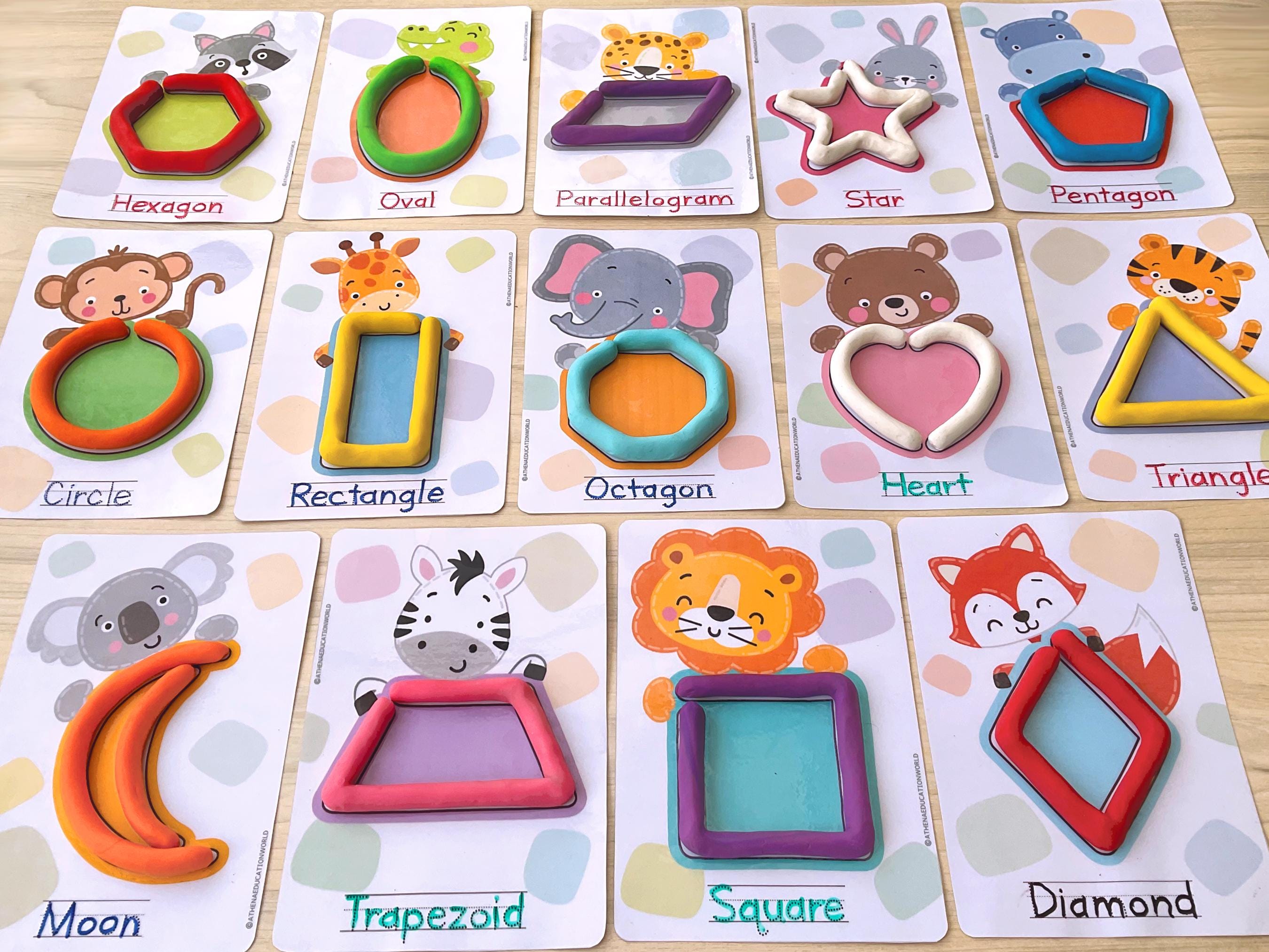 Playdough Mats for Kids Learning Shapes Printable,fun Sensory Activity ...