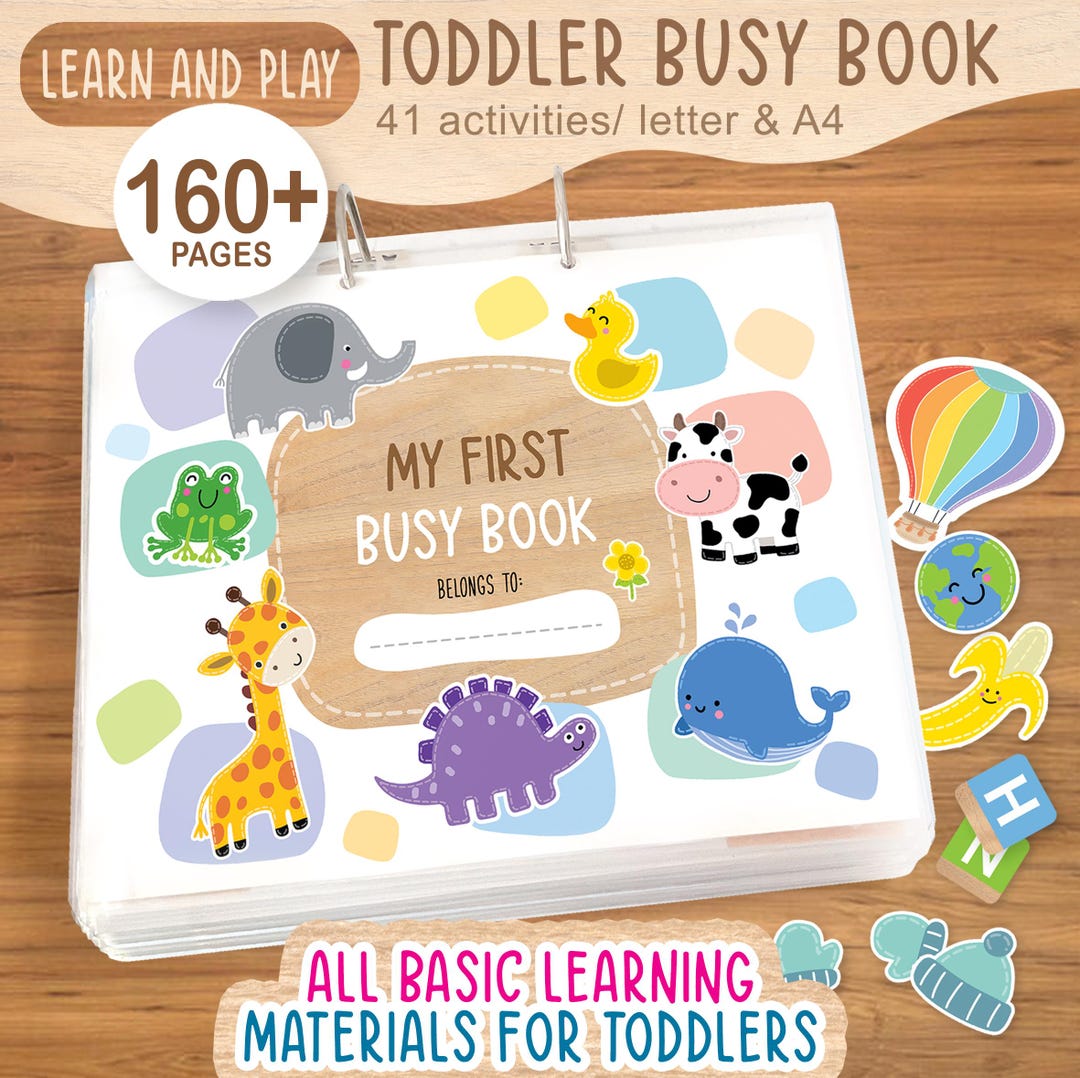 Busy Book Printable, Toddler Learning Binder, Homeschool Resources ...