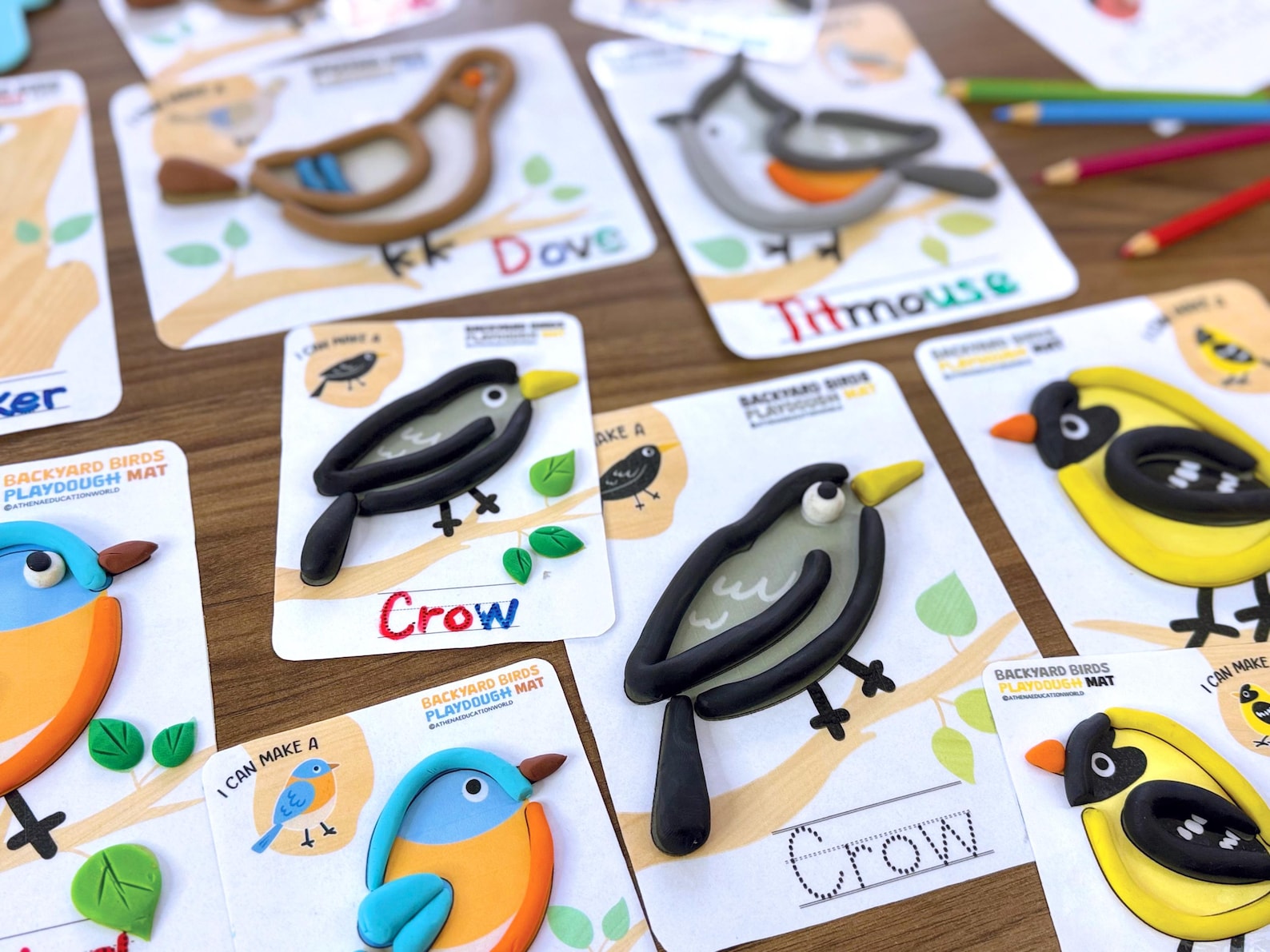 Backyard Birds Playdough Mats Printable,montessori Toddler & Preschool ...