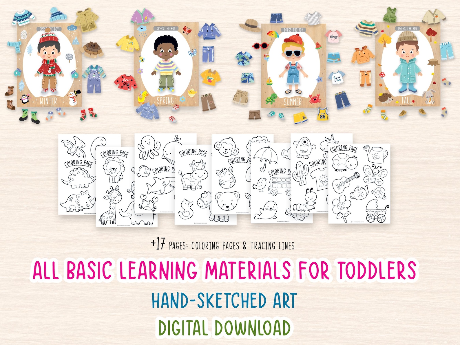 Busy Book Printable, Toddler Learning Binder, Homeschool Resources ...