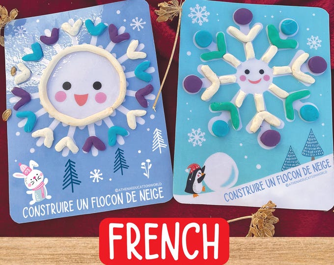 Snowflakes Play Dough Mats Montessori Winter Activities Printable ...