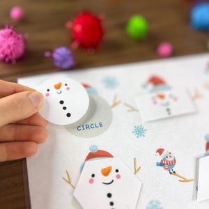 Snowman Shapes Printable, Christmas Shape Activities for Kids ...