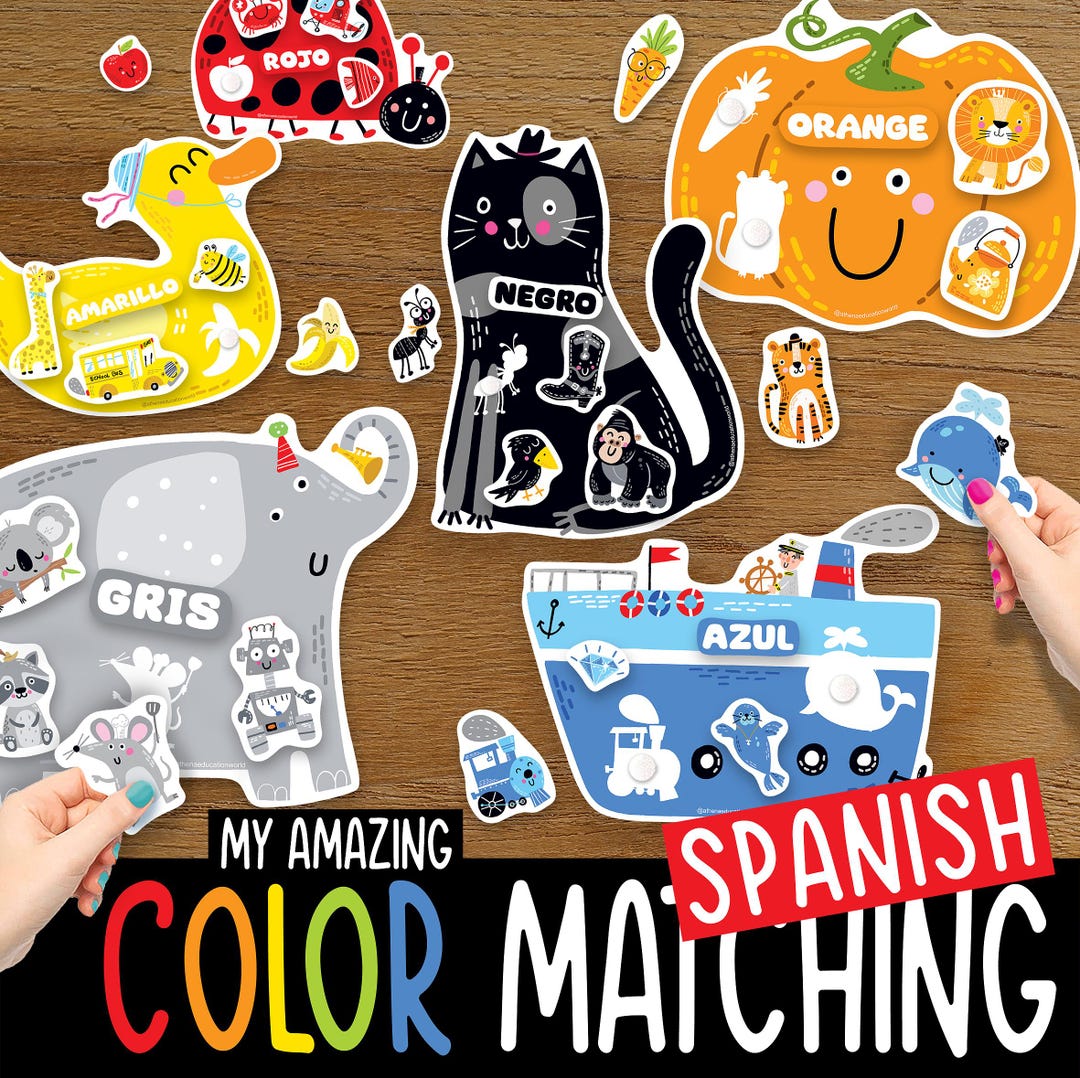 Spanish Color Matching Activity for Kids,toddler Color Printables ...