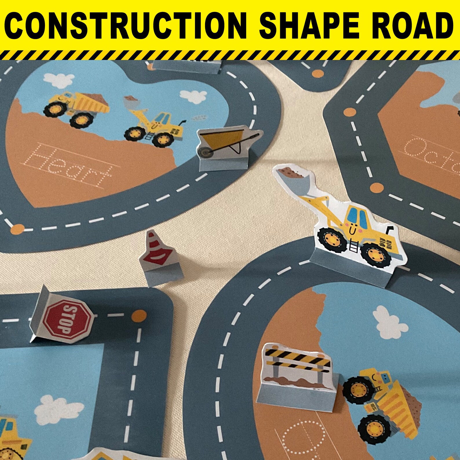 Construction Shapes Activity, Shapes Printable Worksheet, Learning ...