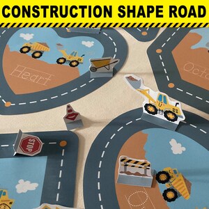 Construction Shapes Activity | 2D Shape Tracing Mats | Toddler Fine ...