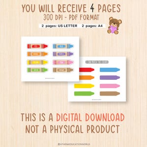 Color Matching Worksheets, Sorting Colors Crayon, Color Sorting ...