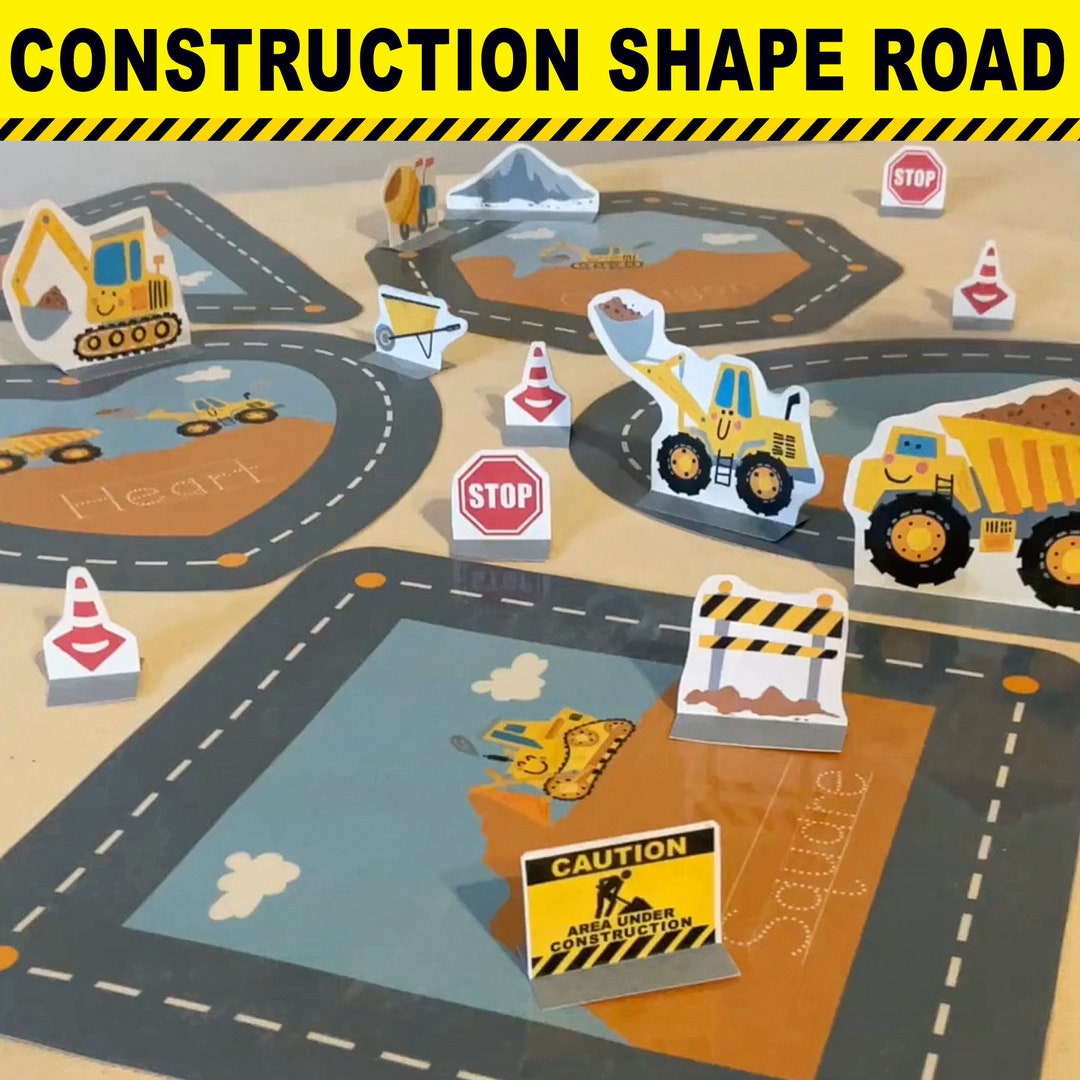 Construction Shapes Activity, Shapes Printable Worksheet, Learning ...