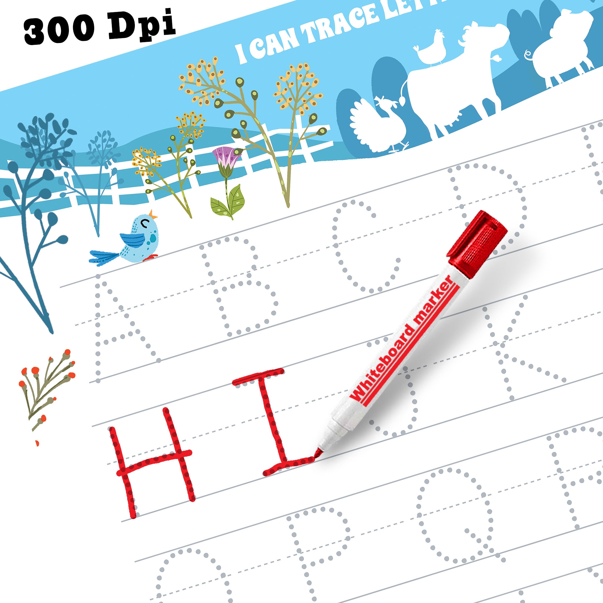 Pre Handwriting Line Tracing Worksheetspreschool Printable - Etsy