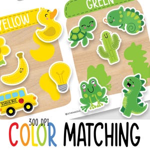 Color Matching Worksheets, Sorting Colors in Jars, Color Sorting Game ...