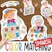 Color Matching Busy Book, Printable Activity, Color Sorting Velcro Game ...