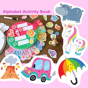 Alphabet Busy Book, ABC Quiet Book, Toddler Learning Binder, Preschool ...