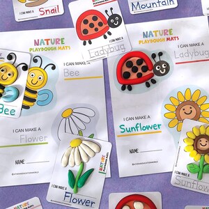 Nature Playdough Mats, Fun Play Doh Activities for Kids, Printable Fine ...