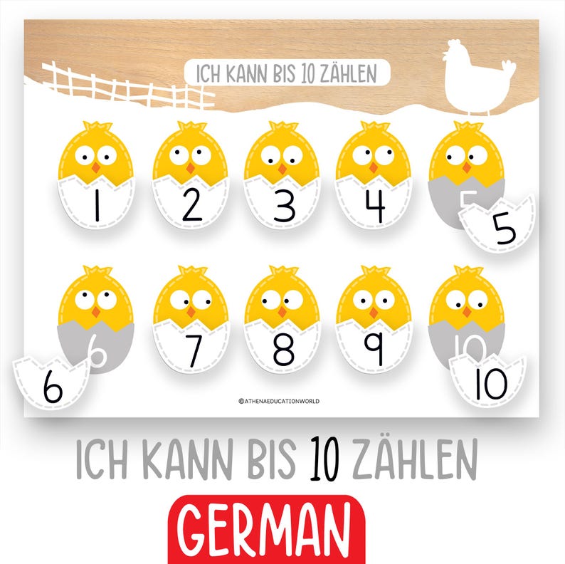 German Counting Worksheet, Numbers Activity, Homeschool Math Practice ...