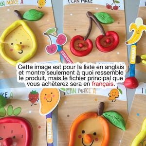 French Playdough Mats Fruits Printable,fun Activity for Kids,learn ...