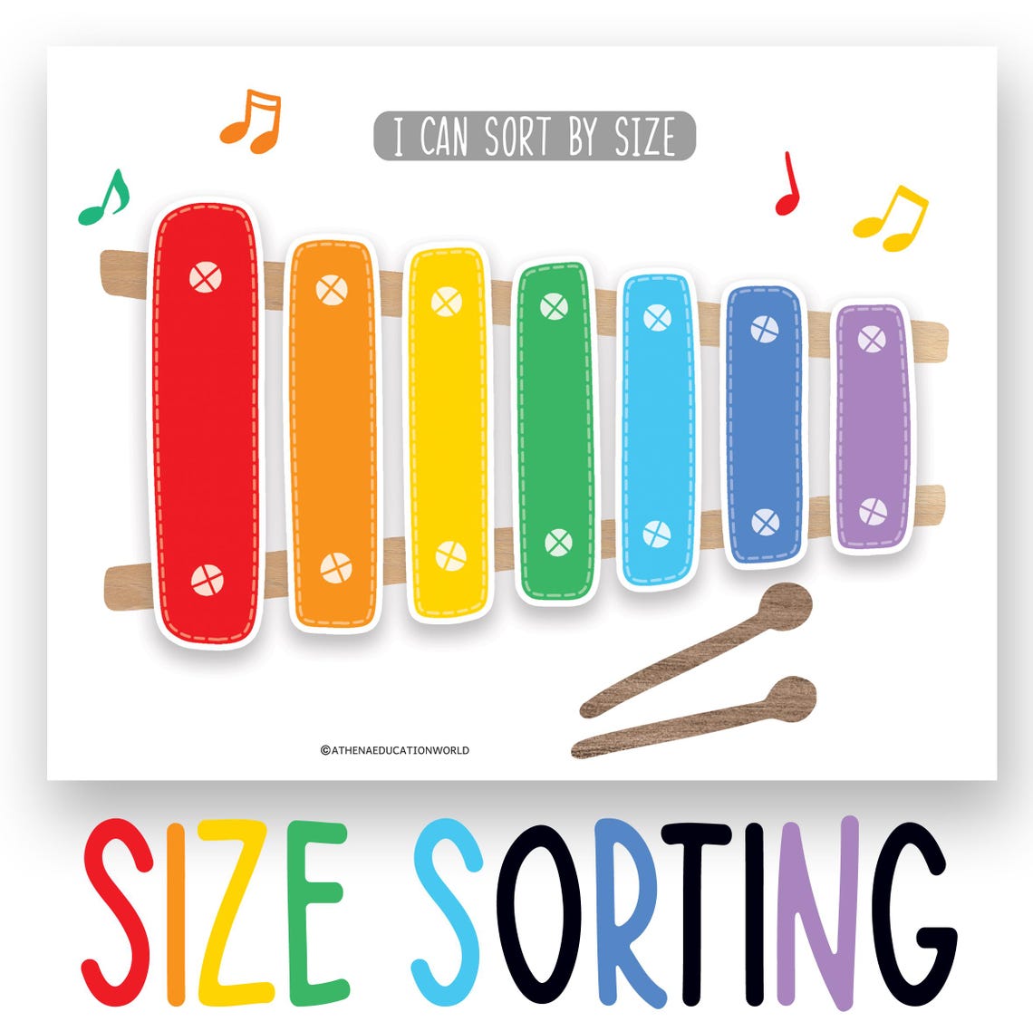 Montessori Size Sorting Worksheet, Toddler Activity, Homeschool ...