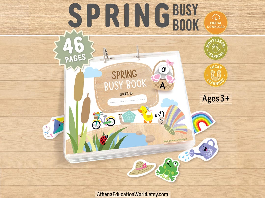 Preschool Curriculum Printable,spring Busy Book for Toddlers, Busy Book ...
