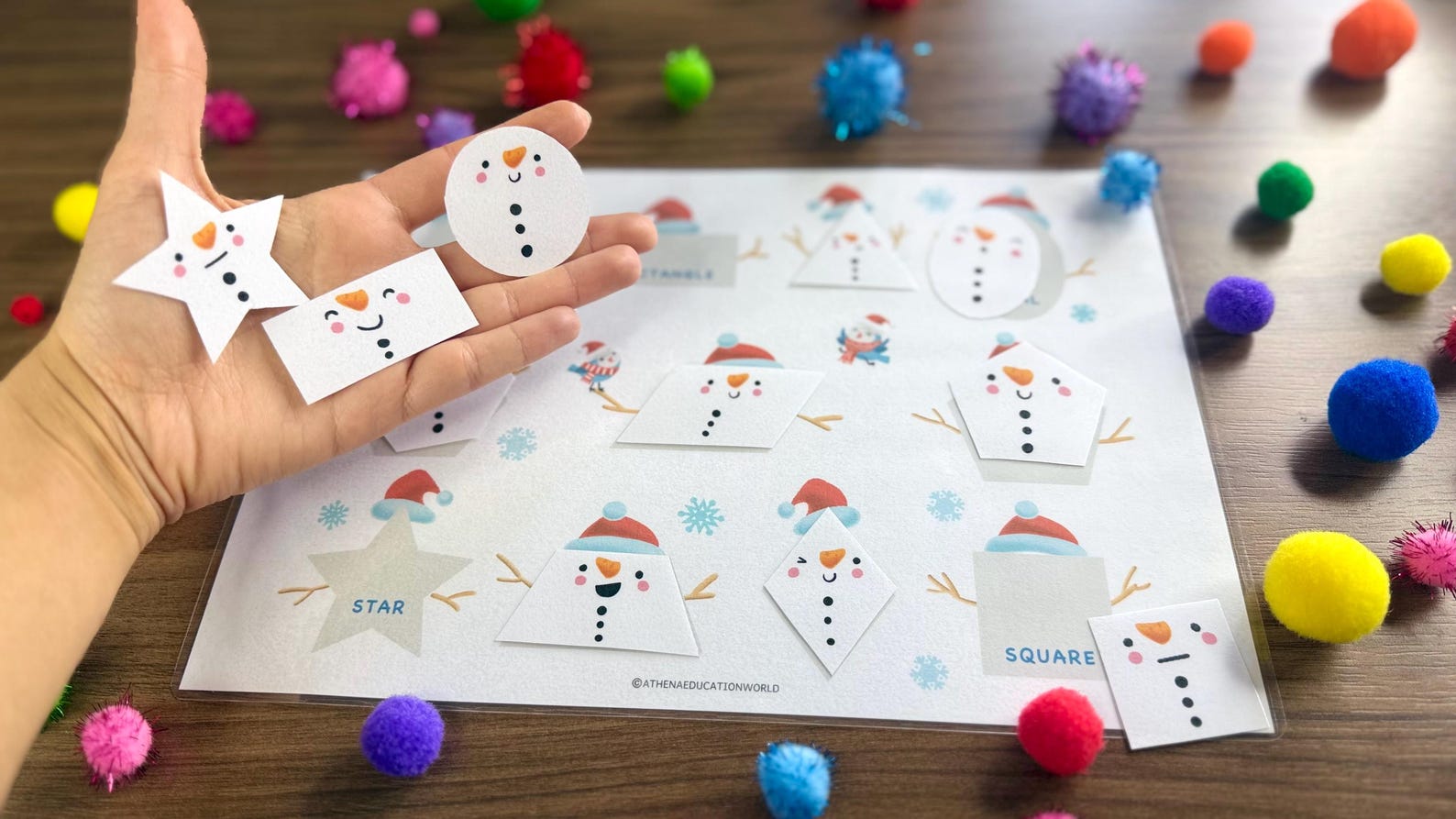 Snowman Shapes Printable, Christmas Shape Activities for Kids ...