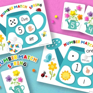 Spring Number Match Activity for Toddlers,counting Practice 1-10 ...