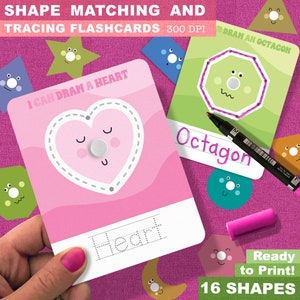 Cute Shape and Color Matching Activity, Shapes Printable Flashcards ...