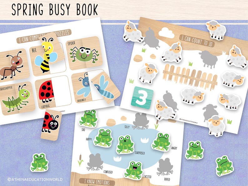 Preschool Curriculum Printable,spring Busy Book for Toddlers, Busy Book ...