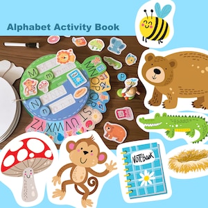 Alphabet Busy Book, ABC Quiet Book, Toddler Learning Binder, Preschool ...
