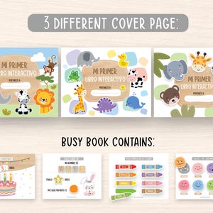 Spanish Busy Book Printable,toddler Learning Binder,homeschool ...