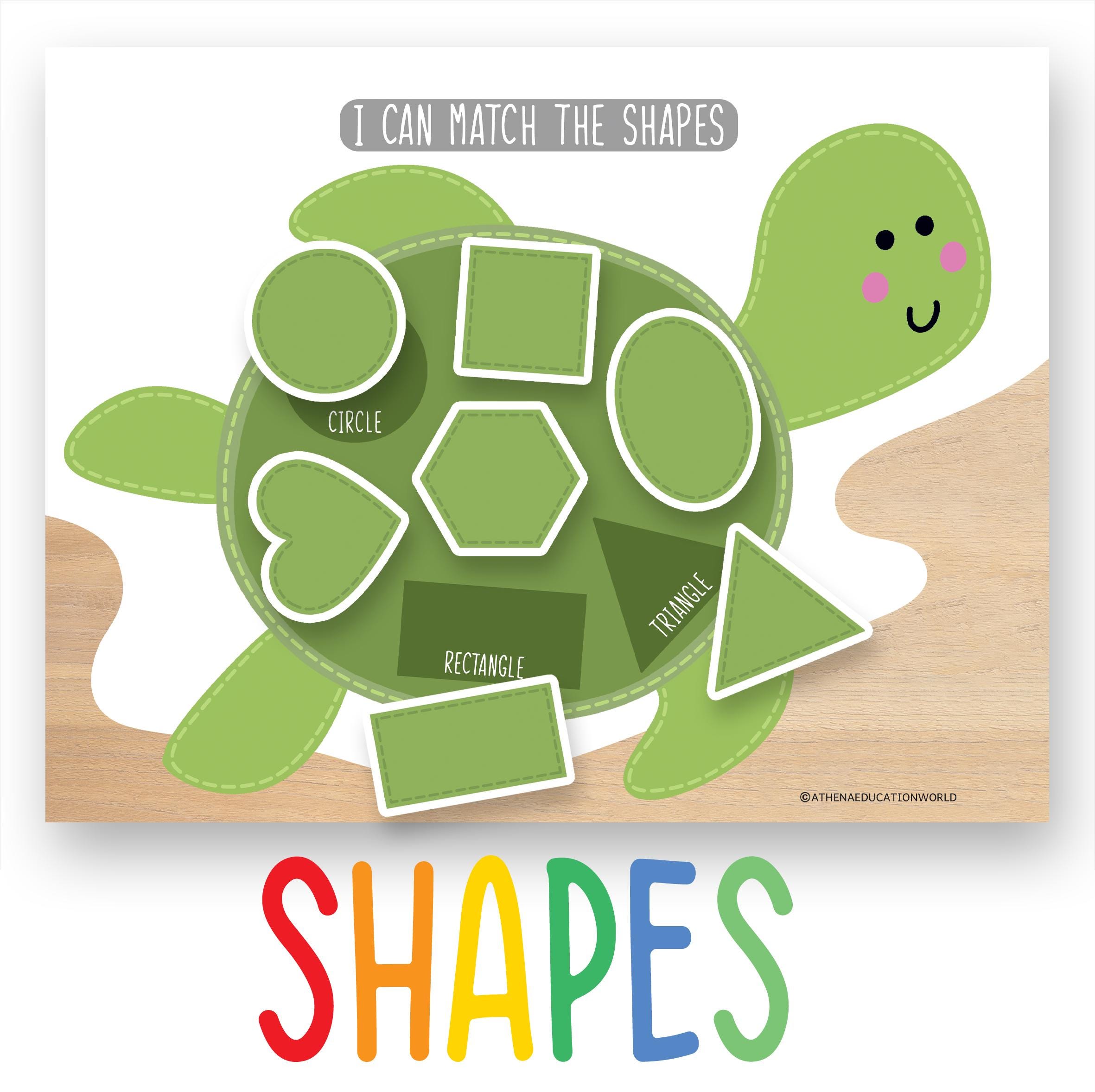 Cute Shape Activity, Shapes Printable Worksheet, Learning Shapes ...