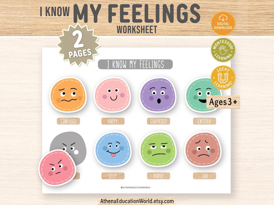 Emotion Worksheet, Toddler Activity, Homeschool Printables ...