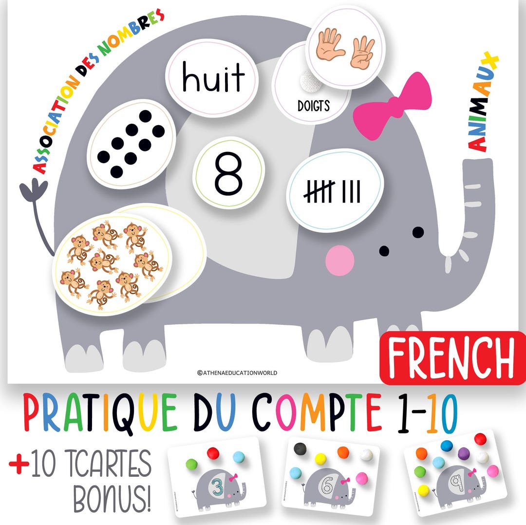 French Preschool Math Activity, Toddler Number Playdough, Montessori ...