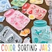 Color Matching Worksheets, Sorting Colors in Jars, Color Sorting Game ...