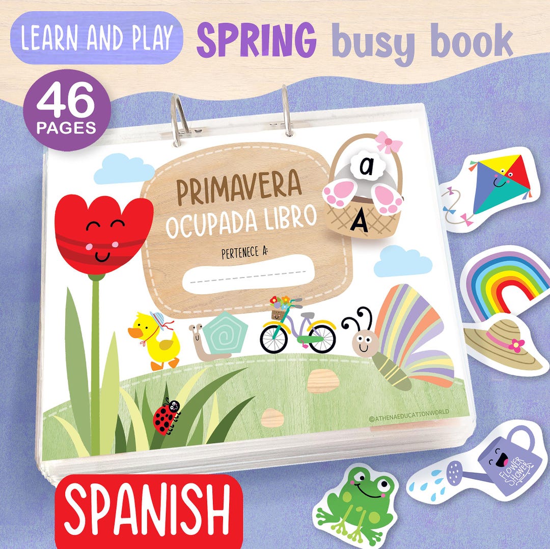 Libro de actividades de primavera en español para niños pequeños ...