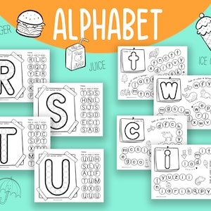 Preschool Pre-k + Kindergarten Alphabet Bundle, +300 Pages Printable ...