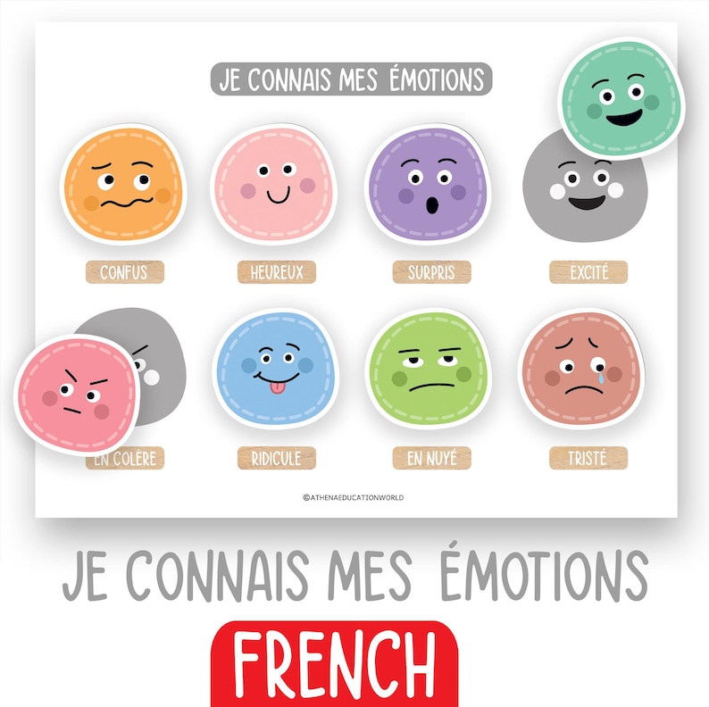French Emotion Worksheet,toddler Activity,homeschool Printables ...